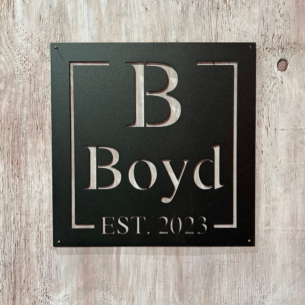 Metal Family Name Sign, Personalized Family Name Signs Metal - Think ...