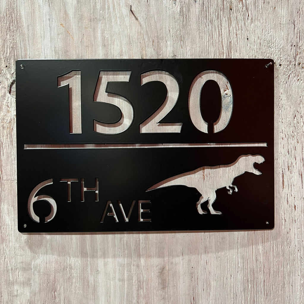 Address Marker with House Number, Street Name and Icon - Think Metal ...