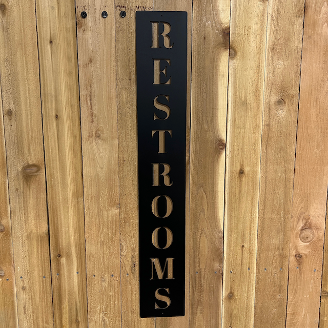 Vertical El Bano Metal Sign for home and business - Think Metal CNC ...