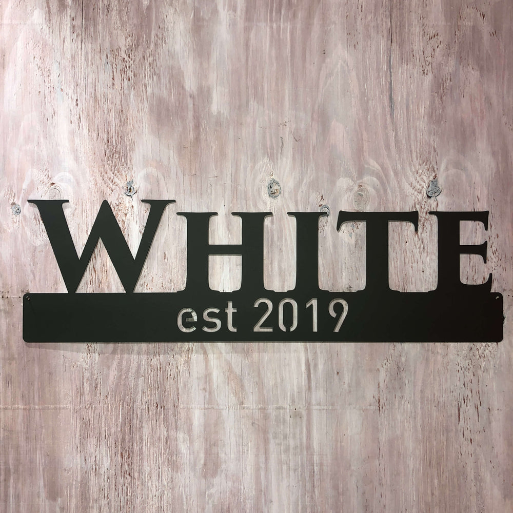 Family Name and Established Date or Address Sign - Think Metal CNC ...