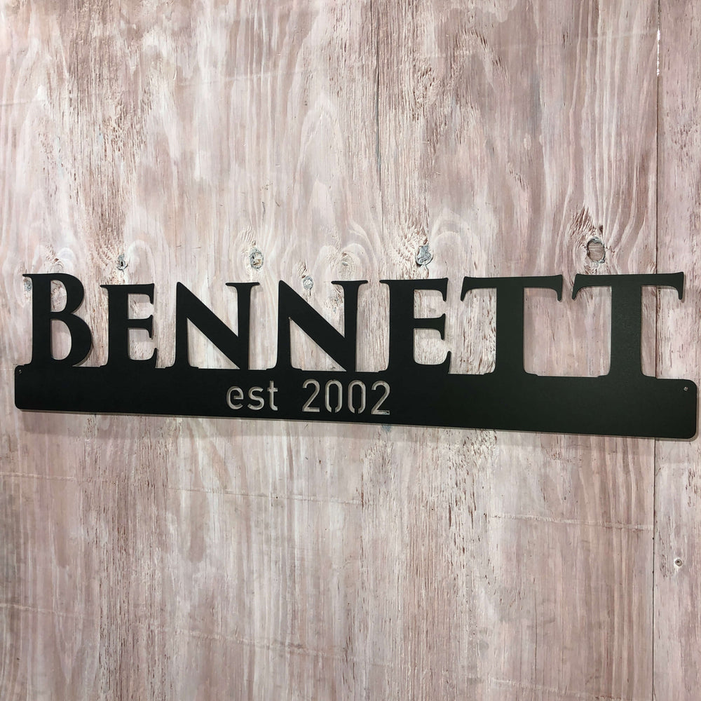 Family Name and Established Date or Address Sign - Think Metal CNC ...