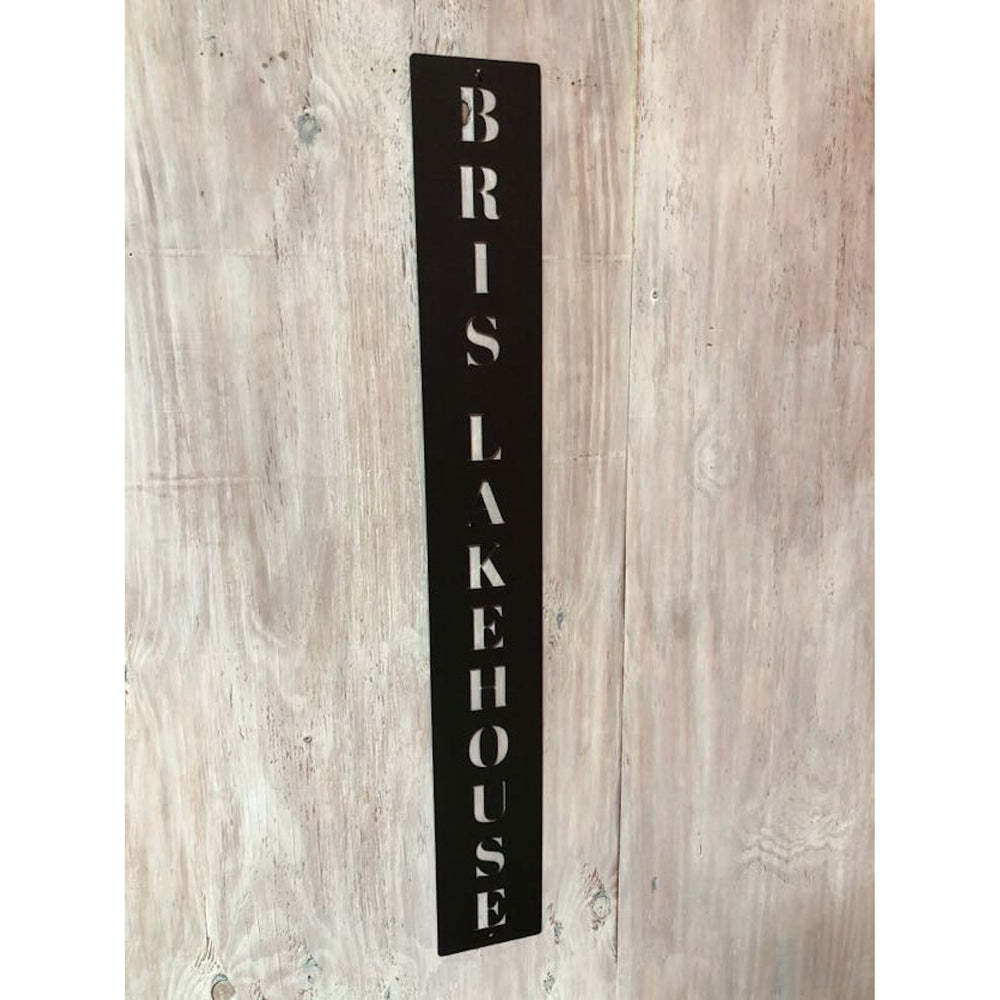Vertical Family Sign, Vertical Last Name Sign, Metal Housewarming Gift ...