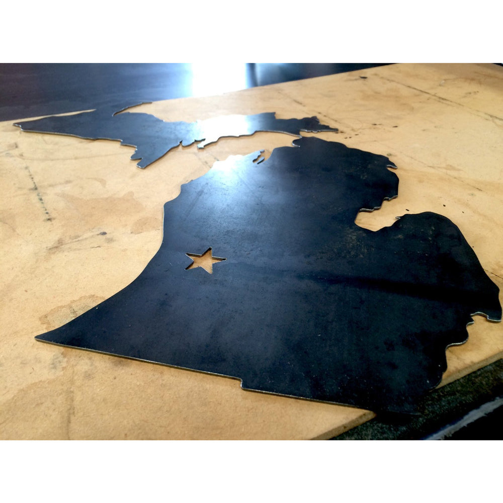 Metal Michigan Sign, Custom Metal Michigan Sign - Think Metal CNC ...