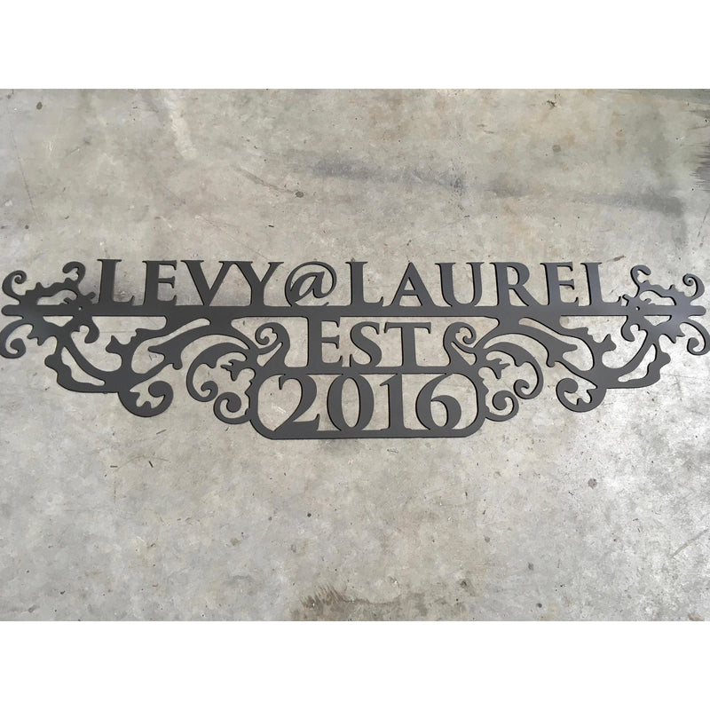 Metal Estate Sign, Metal Established Sign, Ornate Metal Sign - Think ...