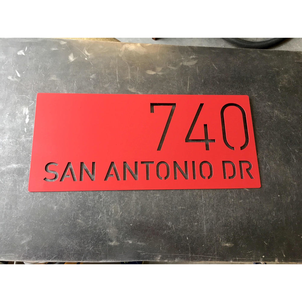 Modern House Number, Modern Address Sign, Custom Address Sign - Think ...