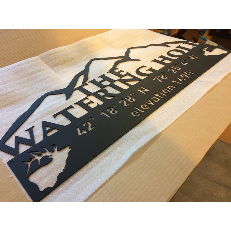 Elk Metal Sign, Metal Elk Sign, Established Wedding Sign - Think Metal ...