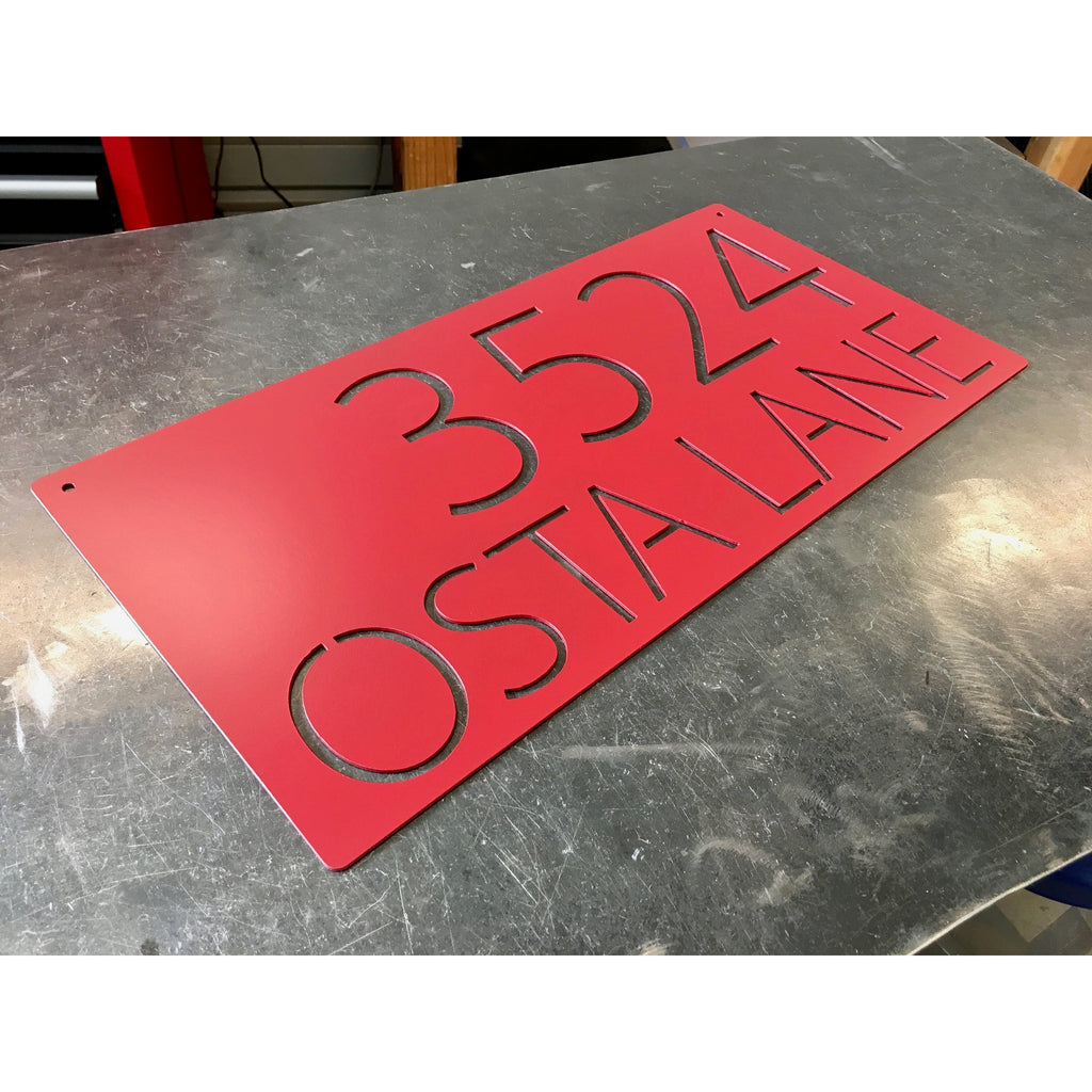 Modern House Number, Modern Address Sign, Custom Address Sign - Think ...