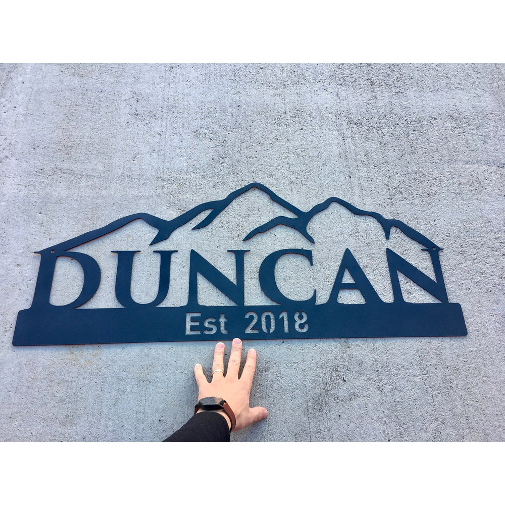 Mountain Name Sign, Mountains Sign, Last Name Wedding Gift - Think ...