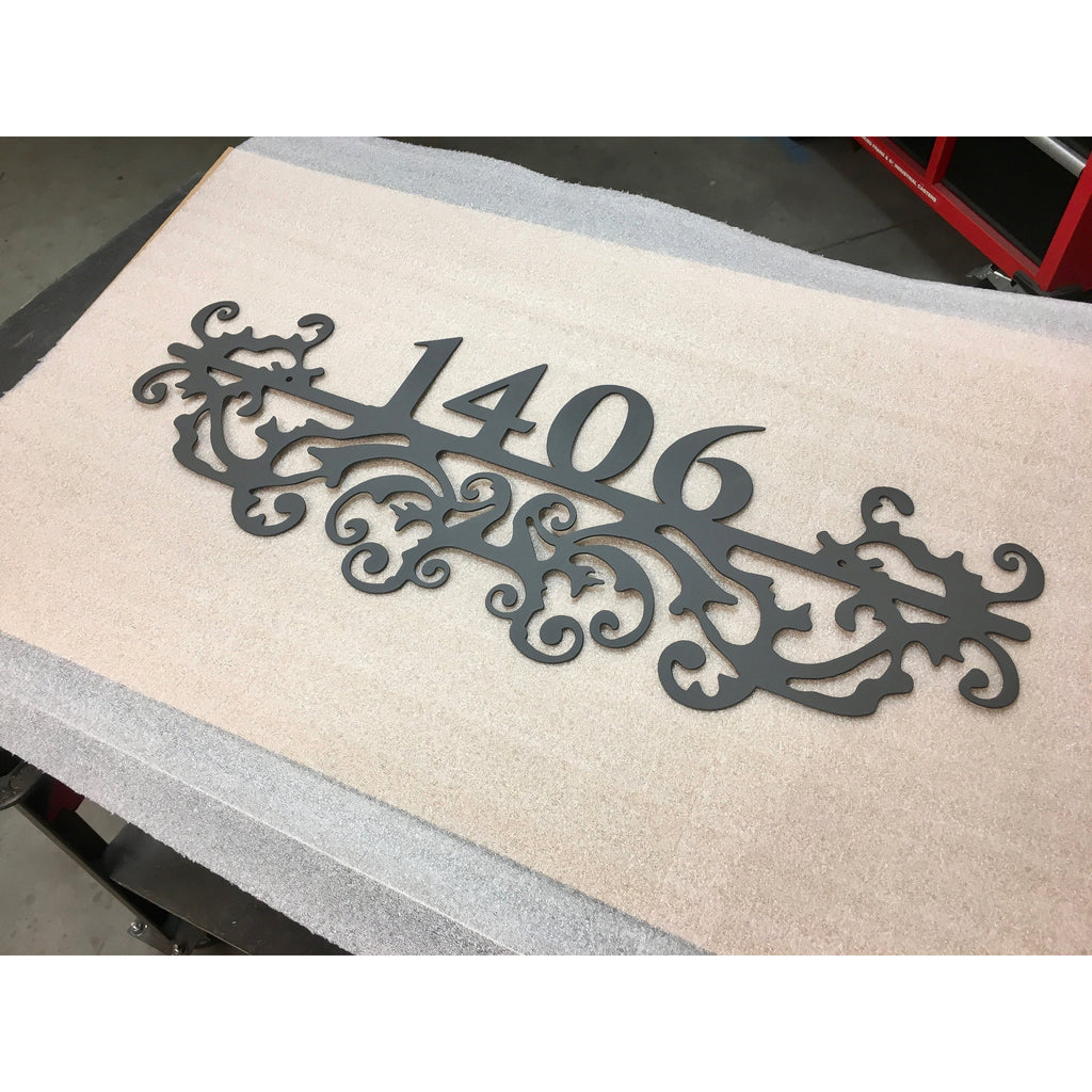 Ornate Address Marker, Metal Address Number, Metal Address Sign - Think ...