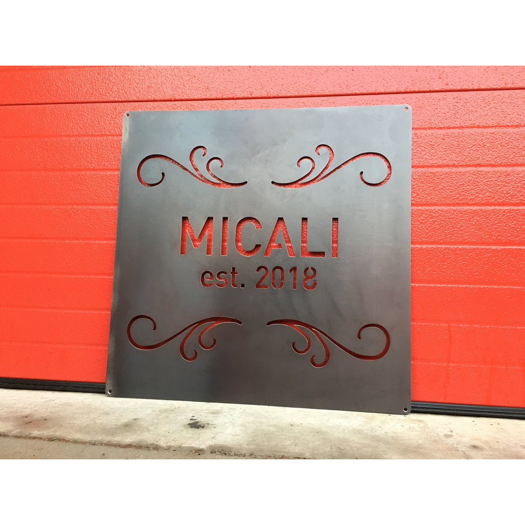 Metal Family Name Sign, Personalized Family Name Signs Metal - Think ...