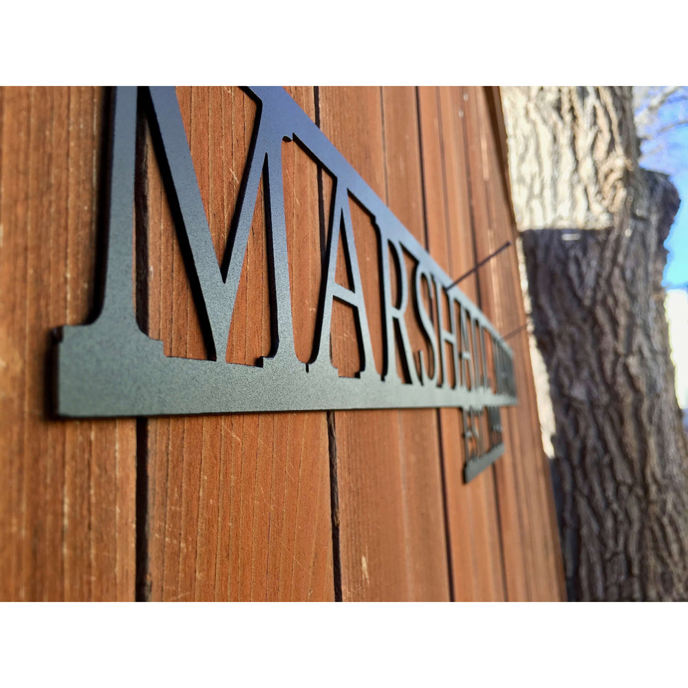 Manor and Estate Sign with Name and Established Date - Think Metal CNC ...