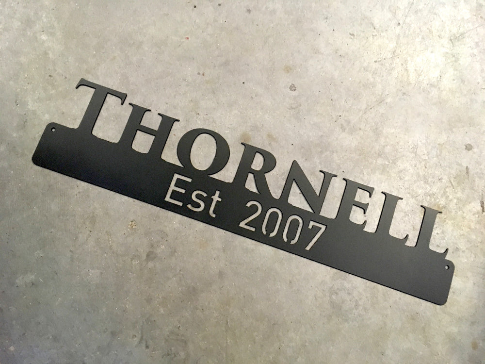 Family Name and Established Date or Address Sign - Think Metal CNC ...
