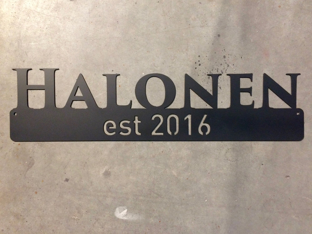 Family Name and Established Date or Address Sign - Think Metal CNC ...