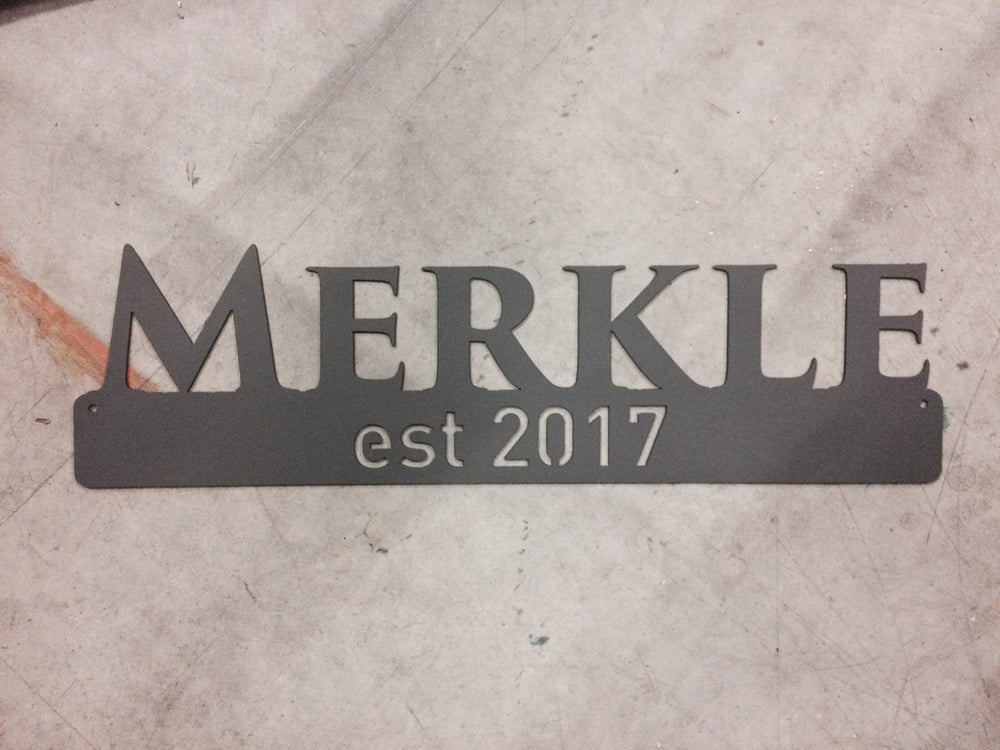 Family Name and Established Date or Address Sign - Think Metal CNC ...